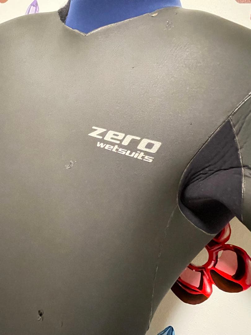 ZERO ドライ冬用レディースフルスーツ ウェットスーツ 黒/青