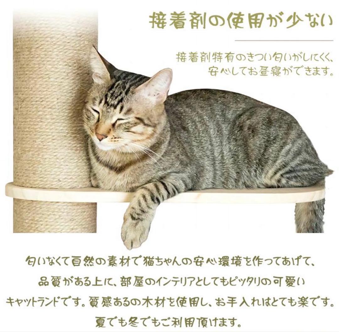 木製多層キャットタワー 透明ボウル付き　据え置き