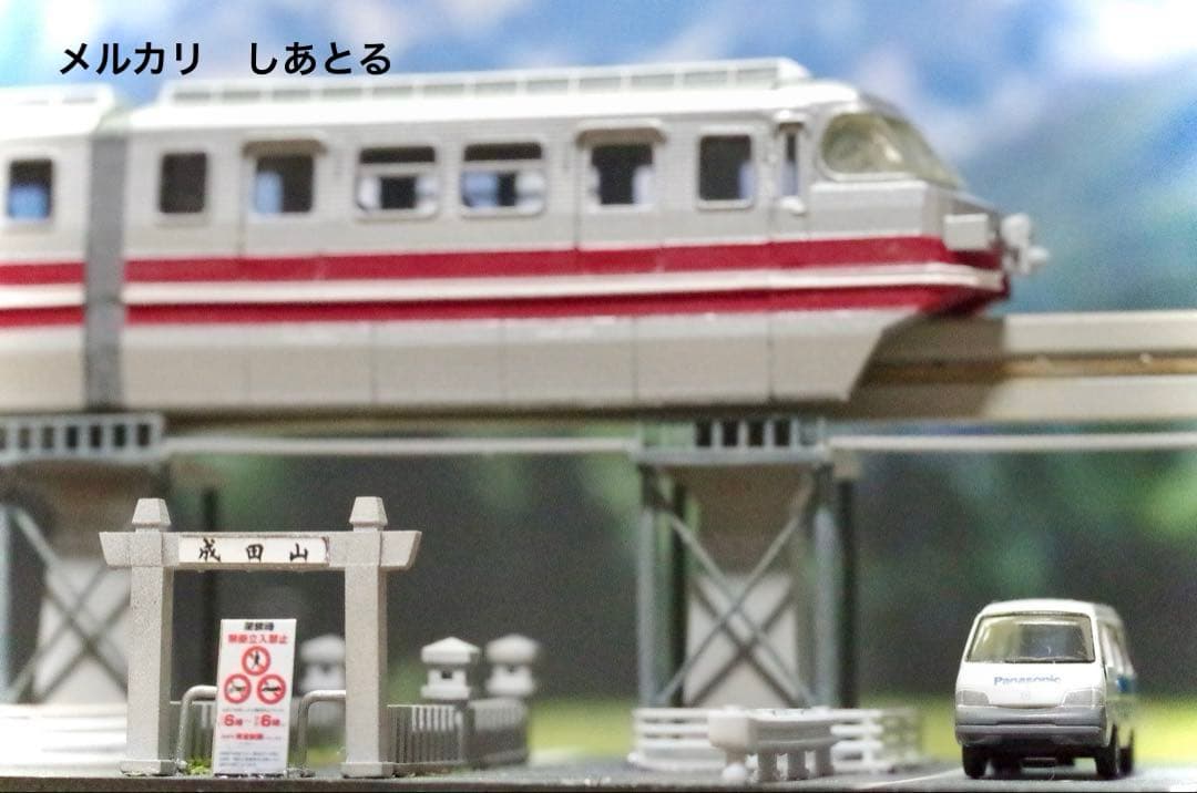 名鉄 犬山モノレール 鉄道ジオラマ展示台 ☆Nゲージ ☆鉄道模型