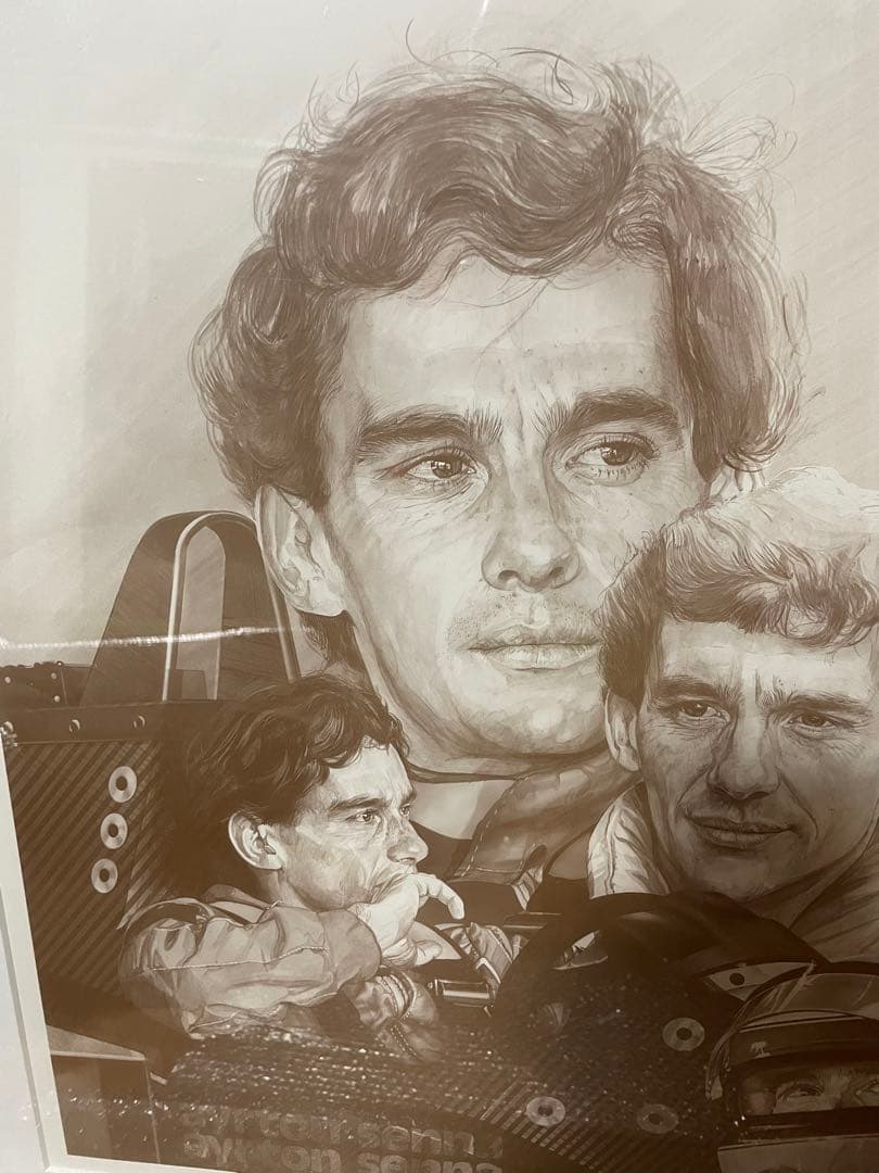 アイルトン・セナ　F1 アートポスター　クレイグ・ワーウィック絵画　リトグラフ