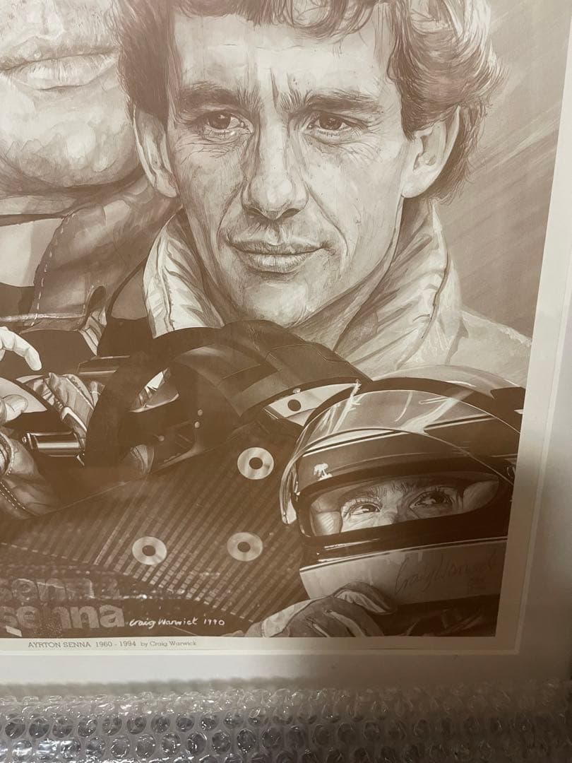 アイルトン・セナ　F1 アートポスター　クレイグ・ワーウィック絵画　リトグラフ