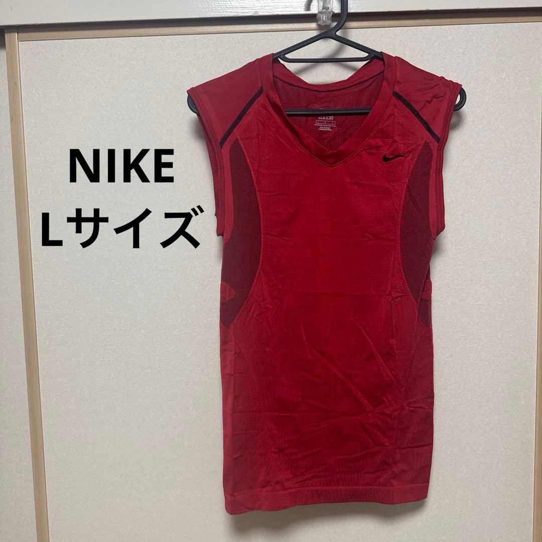 Nike ナイキ ノースリーブ Tシャツ Lサイズ レッド メンズ 21