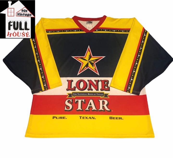 激レア　NHL ホッケーシャツ　デッドストック  LongStar ゲームシャツ