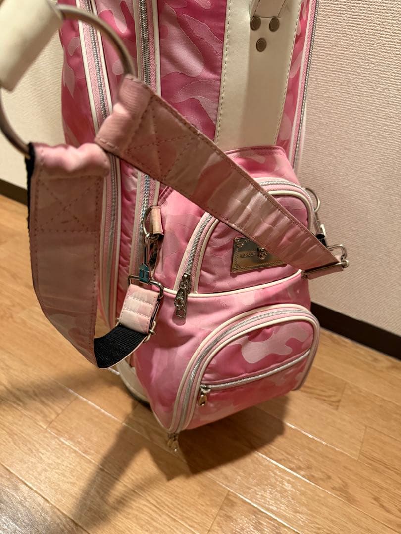 マークアンドロナ　ピンク迷彩ゴルフバッグ&ボストンバック　used品