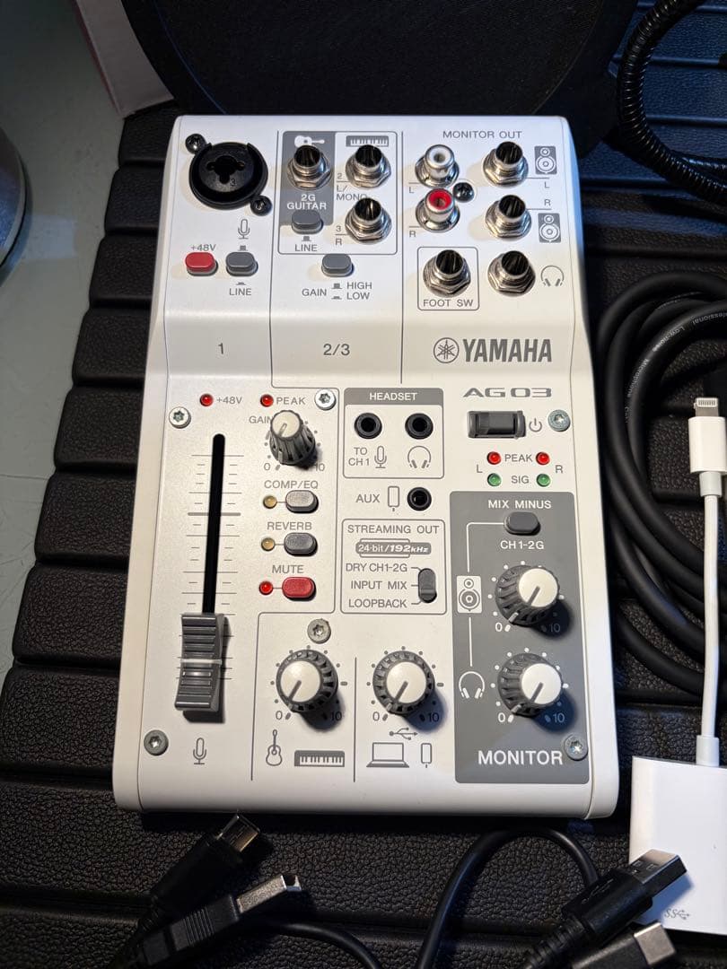配信機材セット　YAMAHA AG03MK2 WHITE AT2020