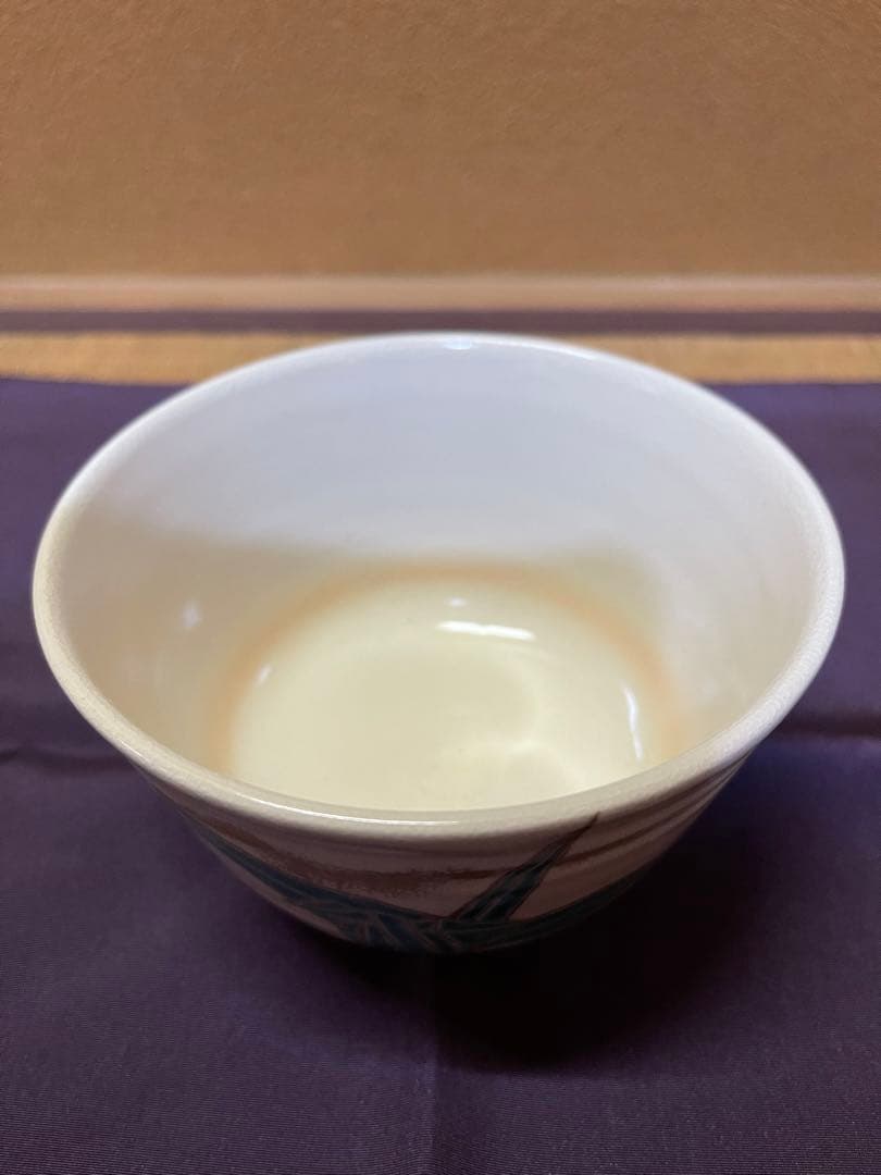 宮川香雲　色絵　折鶴　茶碗　抹茶碗　京焼
