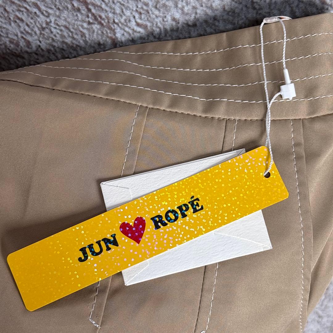 JUN&ROPE プリーツスカート ベージュ 取り外し可ポーチ付き Mサイズ