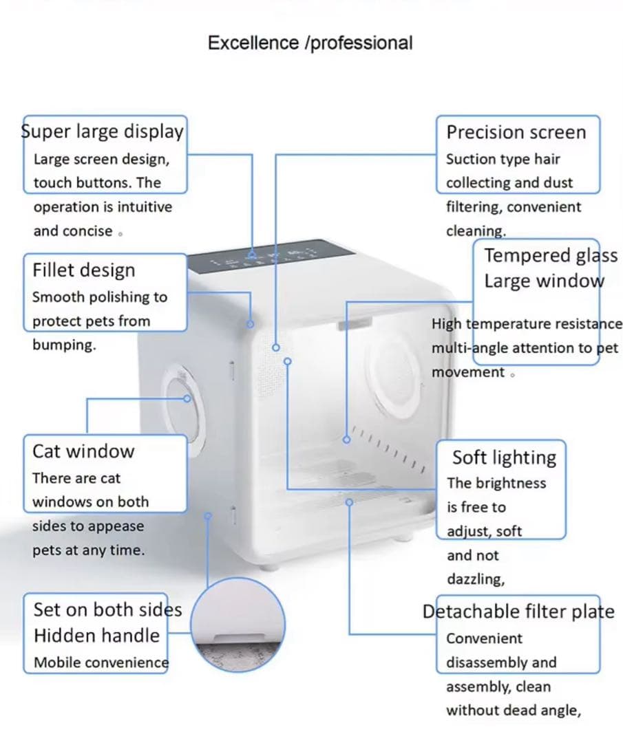 ペット用乾燥機 66リットル 大型スクリーン