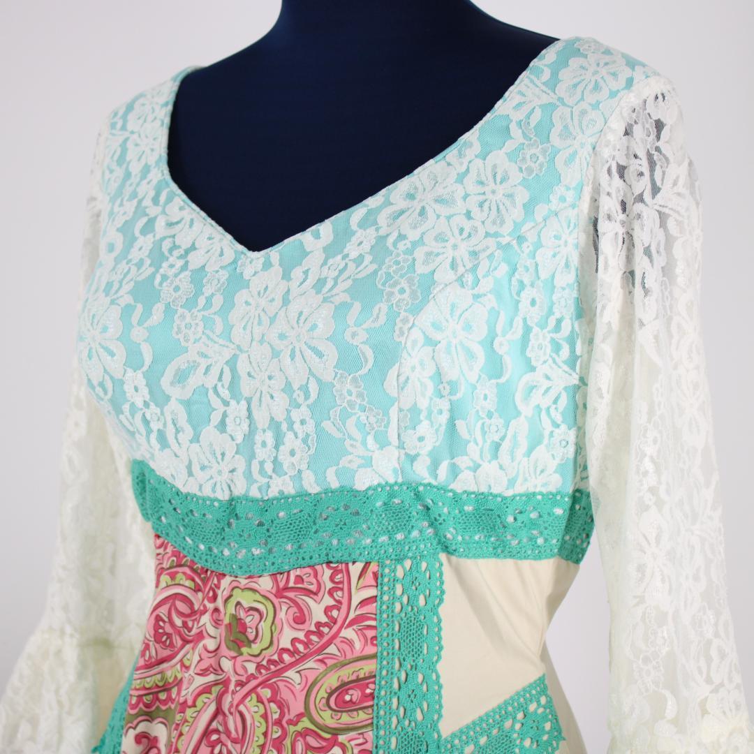 【美品 高級フラメンコ衣装】アイボリー×豪華ボランテ SONIA JOHNES