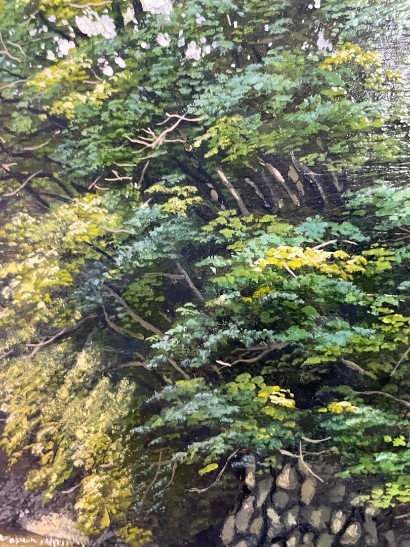 舘山浩丈　五月雨の後　油彩　F3 ・3号　写実　リアリズム　細密画　風景画