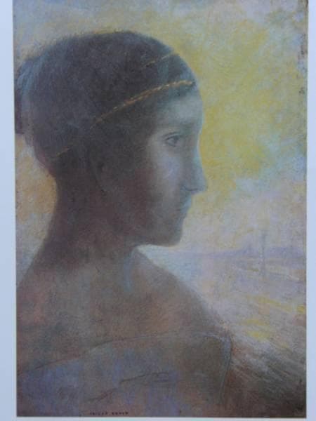 Odilon Redon、Tete de Jeune Femme de Prof