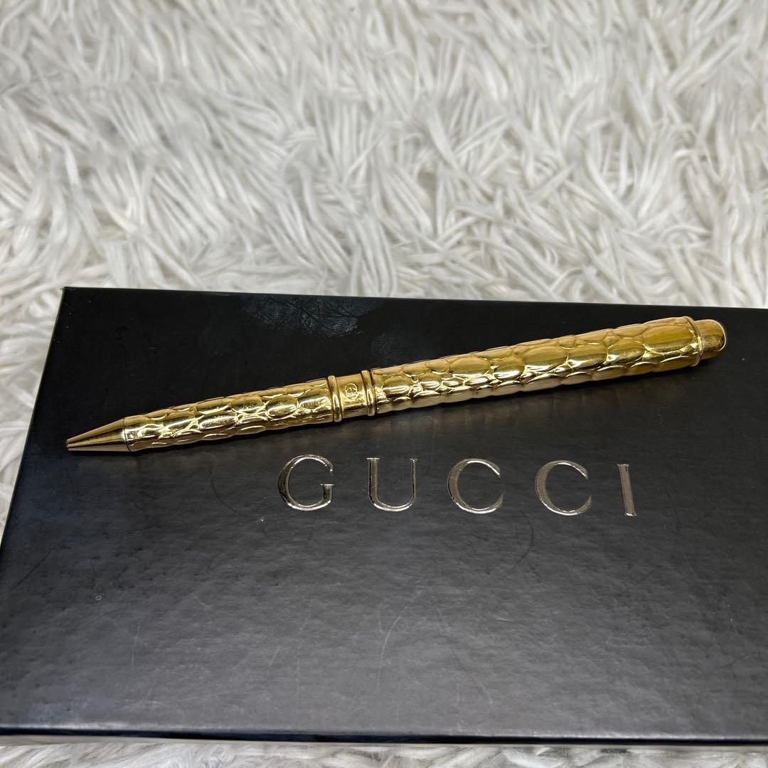 GUCCI ペン　ボールペン　インターロッキング　ゴールド　gold 金