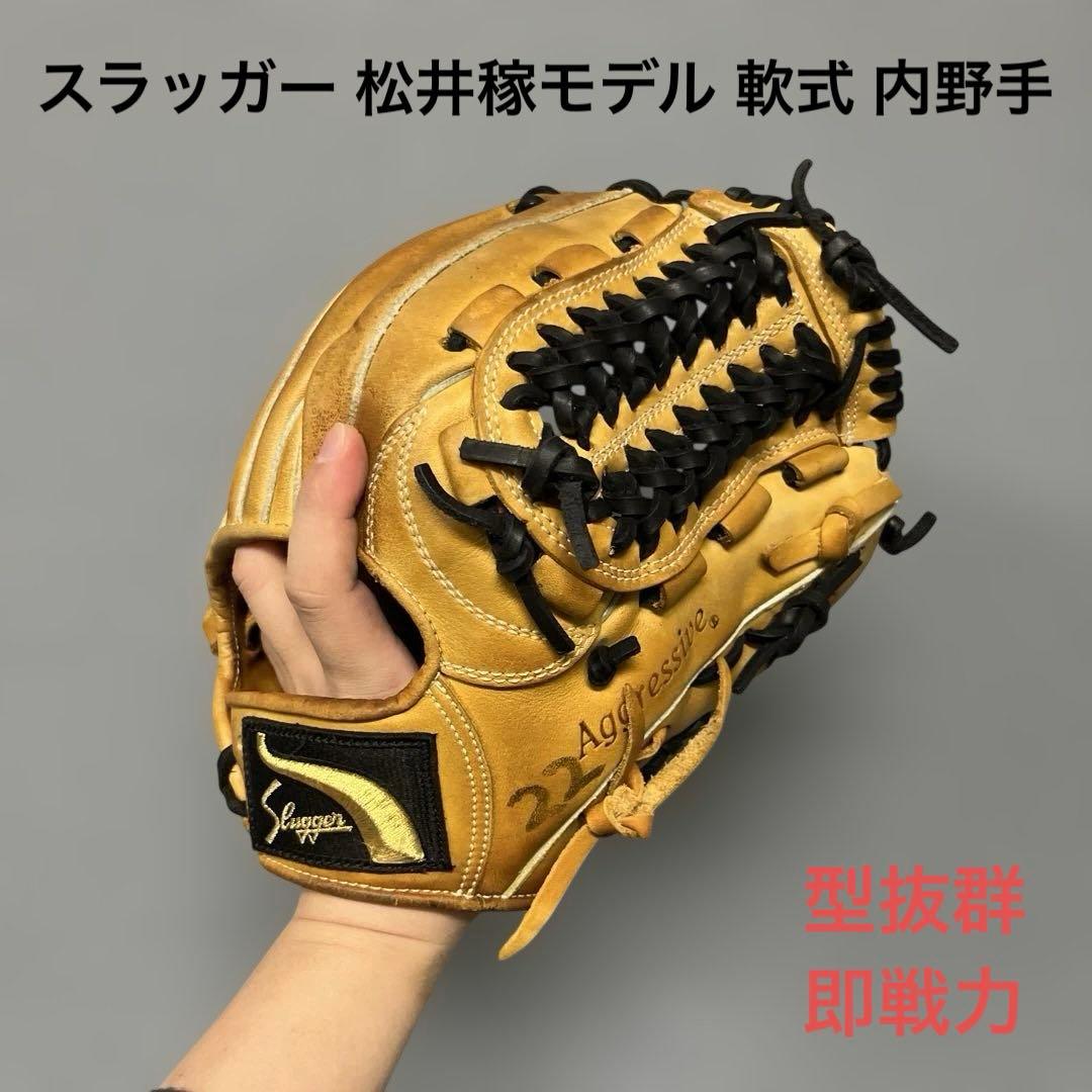 1192 スラッガー 松井稼モデル 型抜群 即戦力 軟式 内野手用グローブ