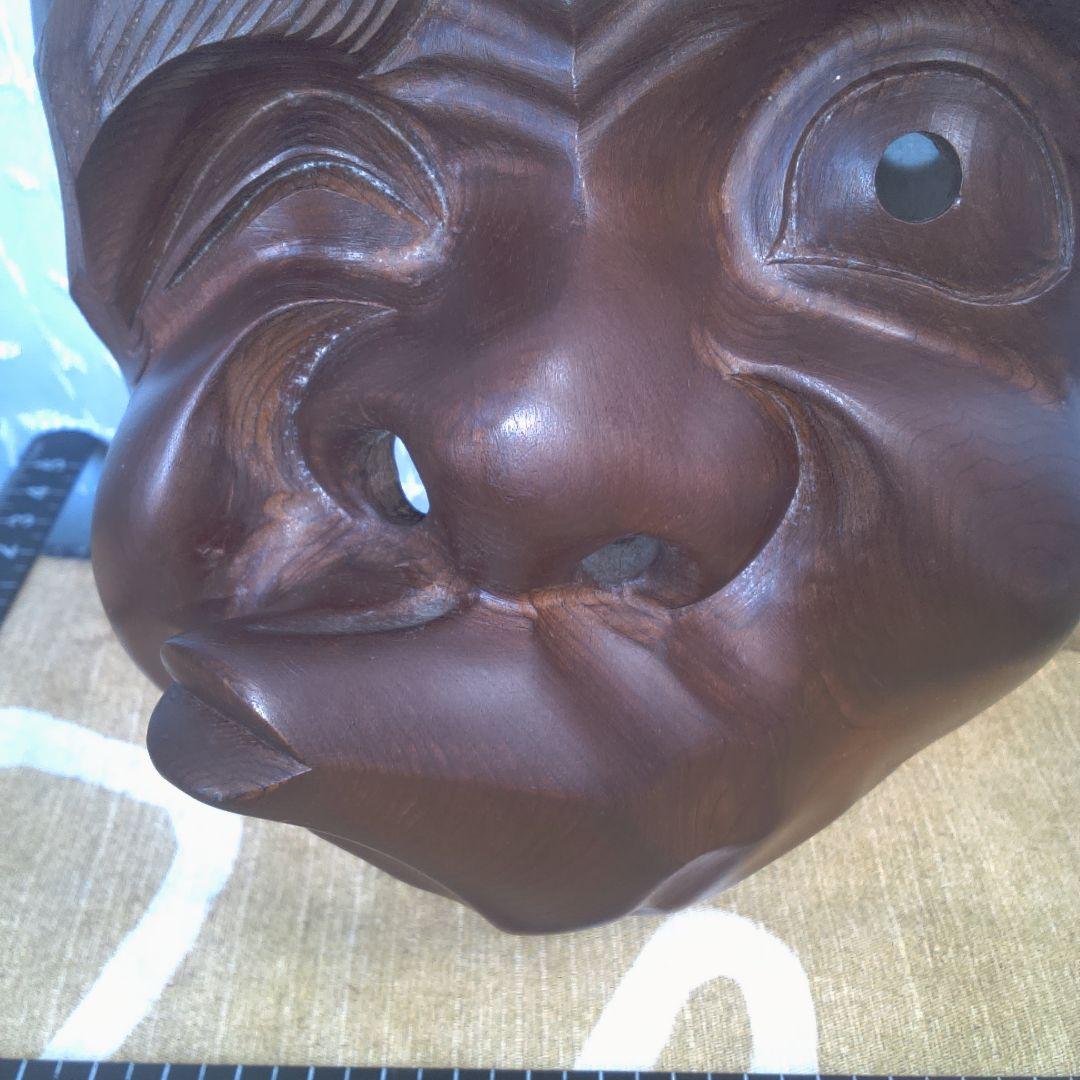 木製 伝統的な顔の彫刻 お面