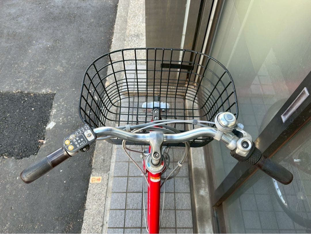 中古電動自転車 ヤマハ パスCity-F 26インチレッド 横浜 №3666