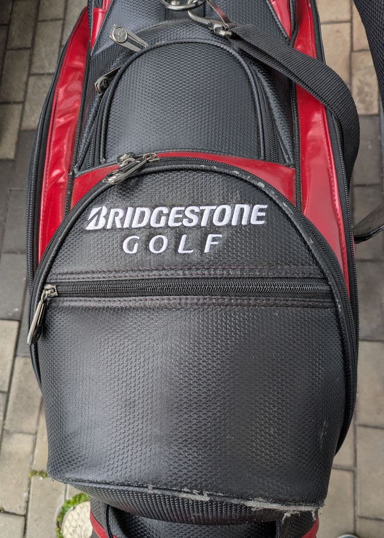 ルーニーボーイBRIDGESTONE GOLF キャディバッグ 黒赤