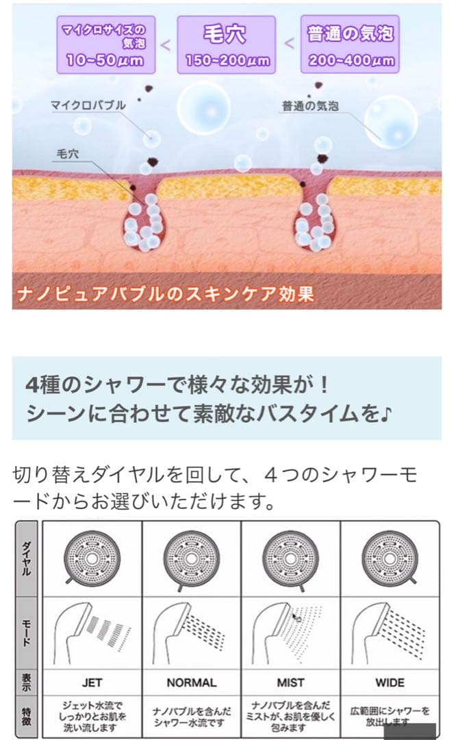 ＊新品未使用＊ ワンサードビューティ ナノピュアバブルシャワーヘッド