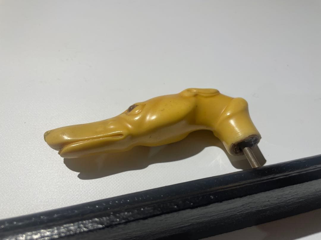 イギリス　アンティーク　ステッキ　柄の部分　犬　ドッグ　ハンドル　持ち手