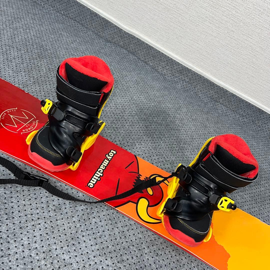 5回使用 キッズスノーボード SALOMON 90cm×バイン×ベルクロブーツ