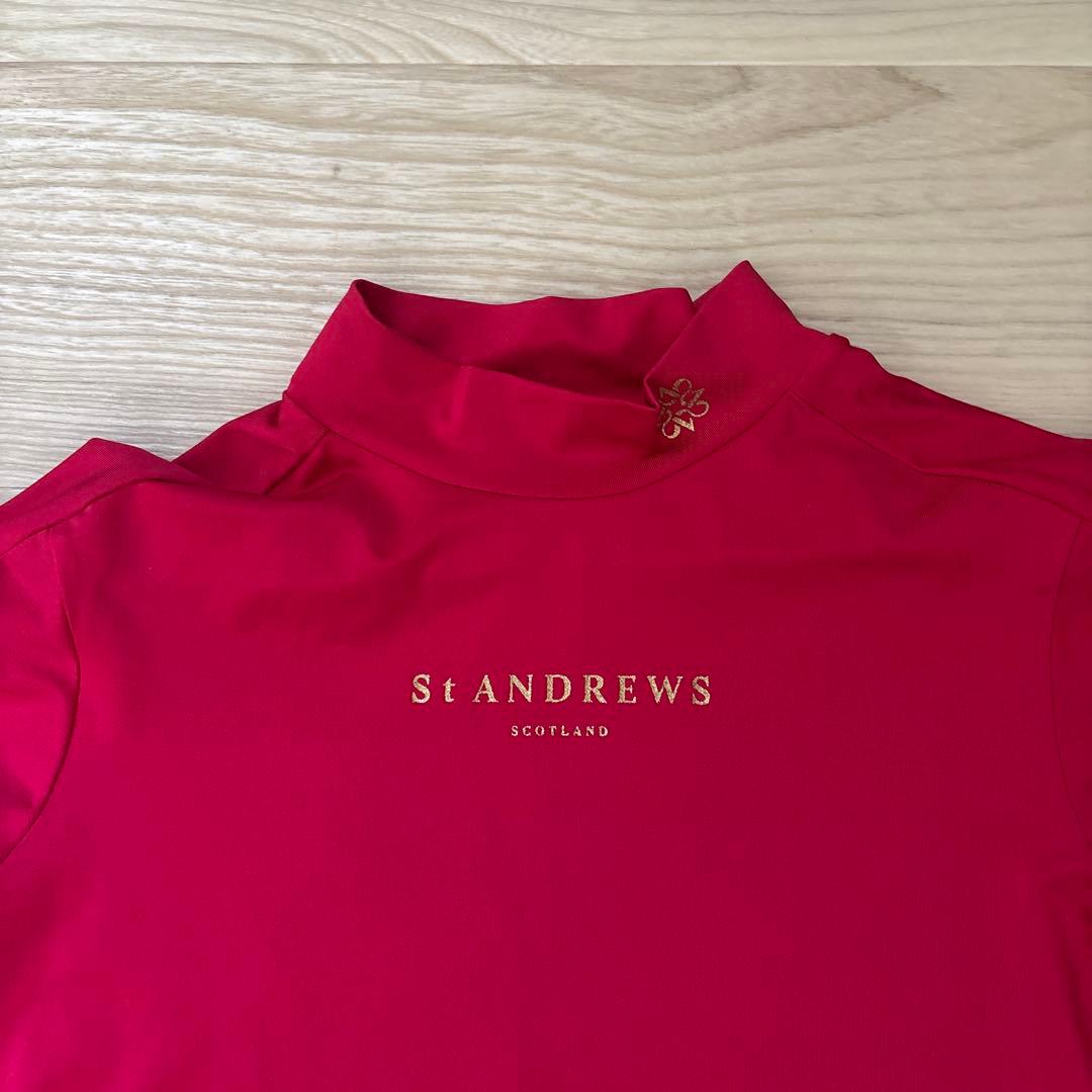 St Andrews レディース ハイネックシャツ ピンク　ゴルフウェア