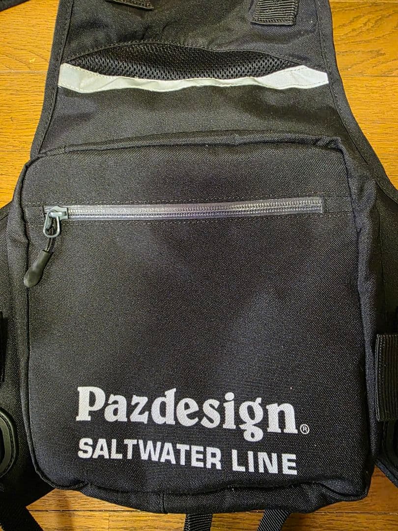 Pazdesign Saltwater Line フィッシングベスト ブラック