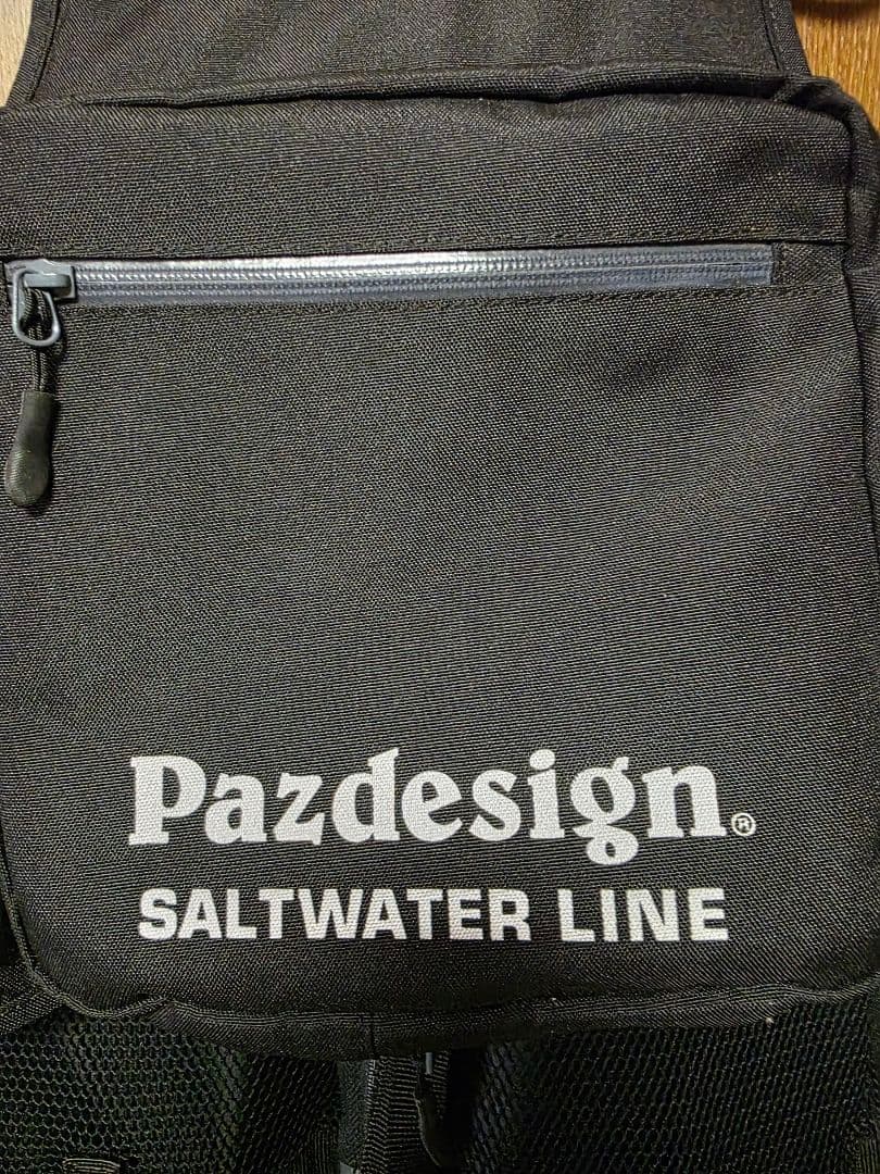 Pazdesign Saltwater Line フィッシングベスト ブラック