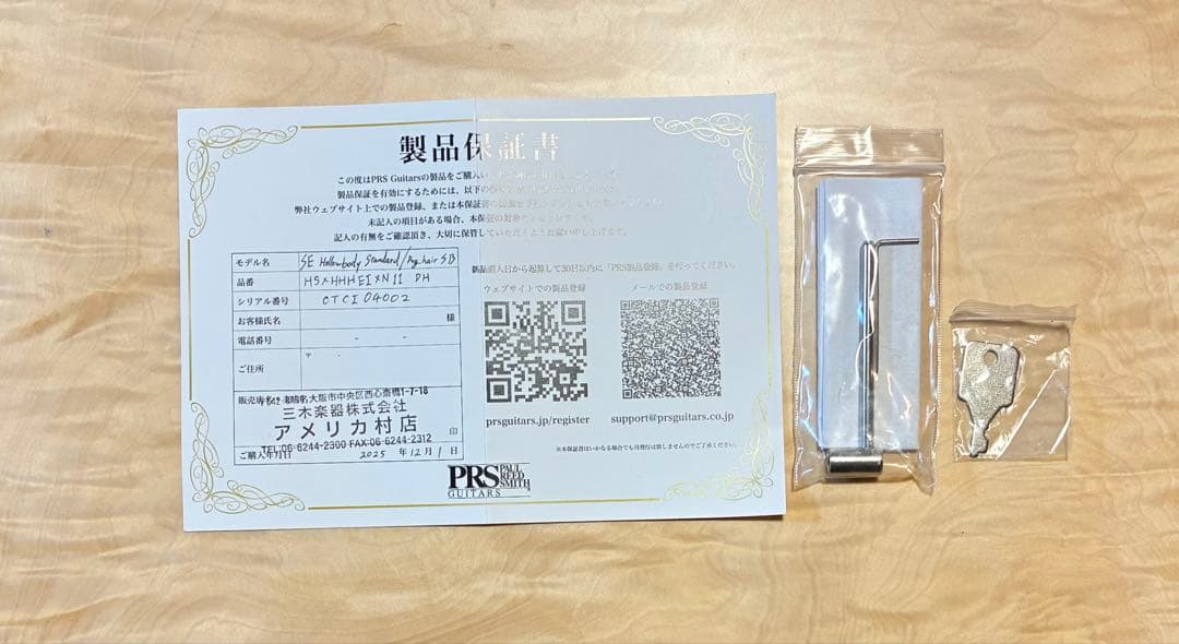 【ほぼ新品】PRS SE Hollowbody 専用HC＋ギグバッグ付 送料込
