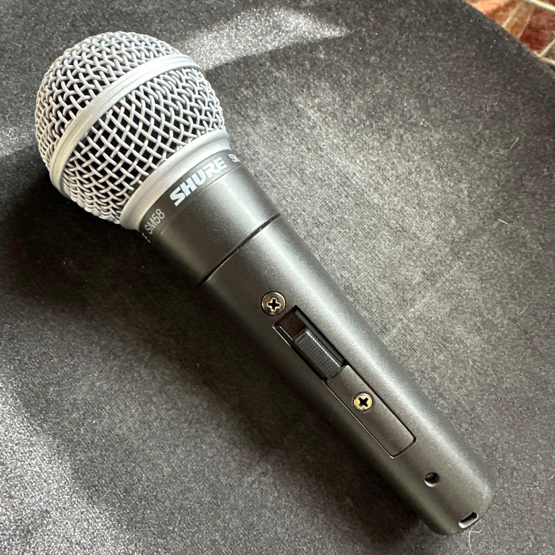 SHURE SM58 マイク　スイッチ付　ポーチ付属