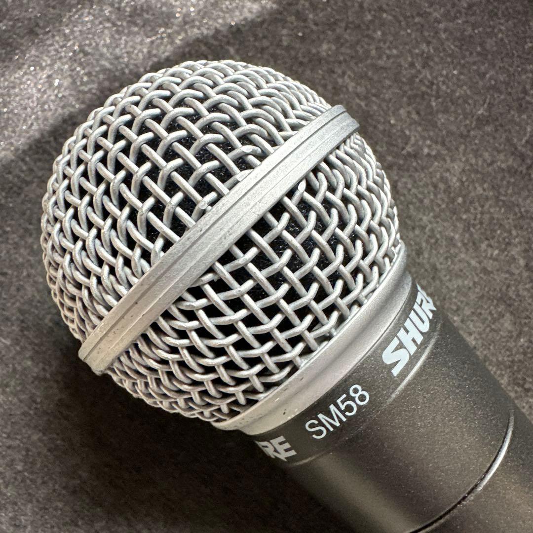 SHURE SM58 マイク　スイッチ付　ポーチ付属