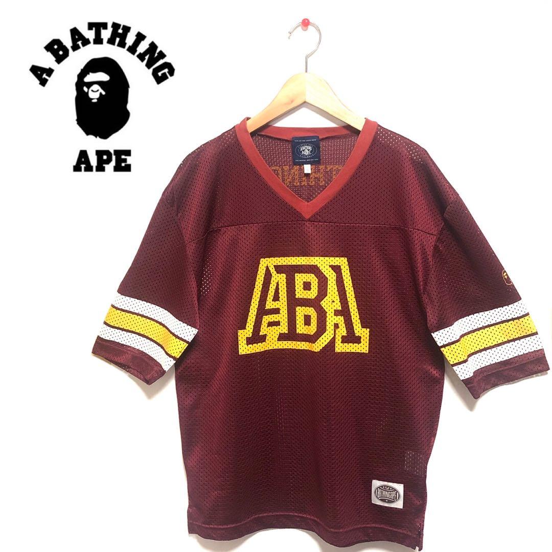 ■レア■A BATHING APE・ア ベイシングエイプ■フットボールシャツ