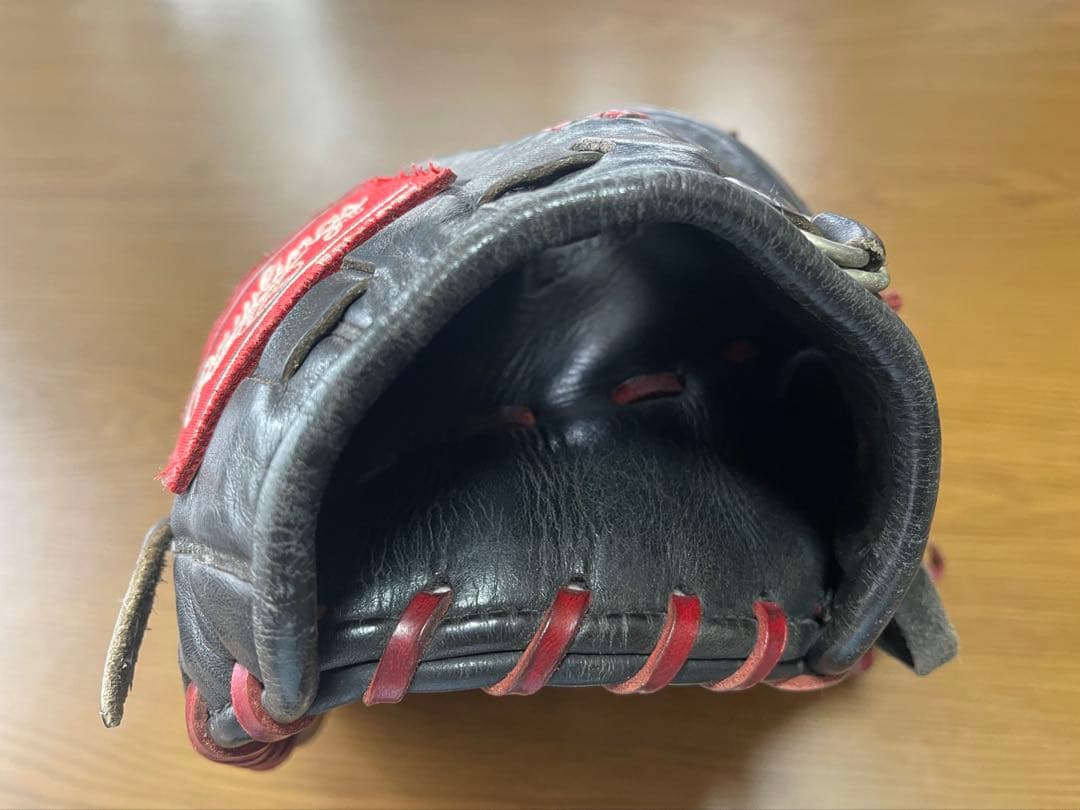 Rawlings 軟式野球 外野手グローブ 限定バーノンウェルズモデル 黒/赤