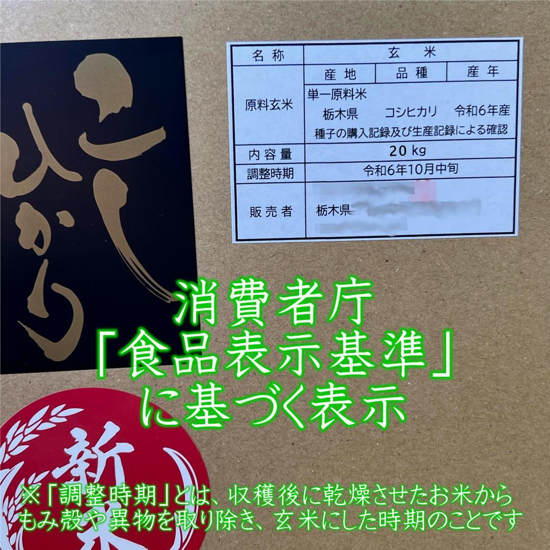 玄米10kg◆令和７年産コシヒカリ玄米10キロ◆栃木県産新米