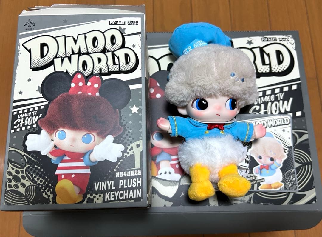 POPMART DIMOO WORLD ぬいキー ドナルド チップ&デール