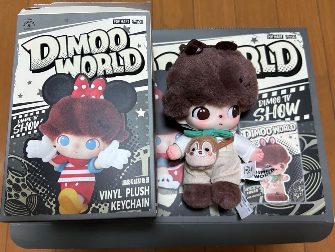 POPMART DIMOO WORLD ぬいキー ドナルド チップ&デール