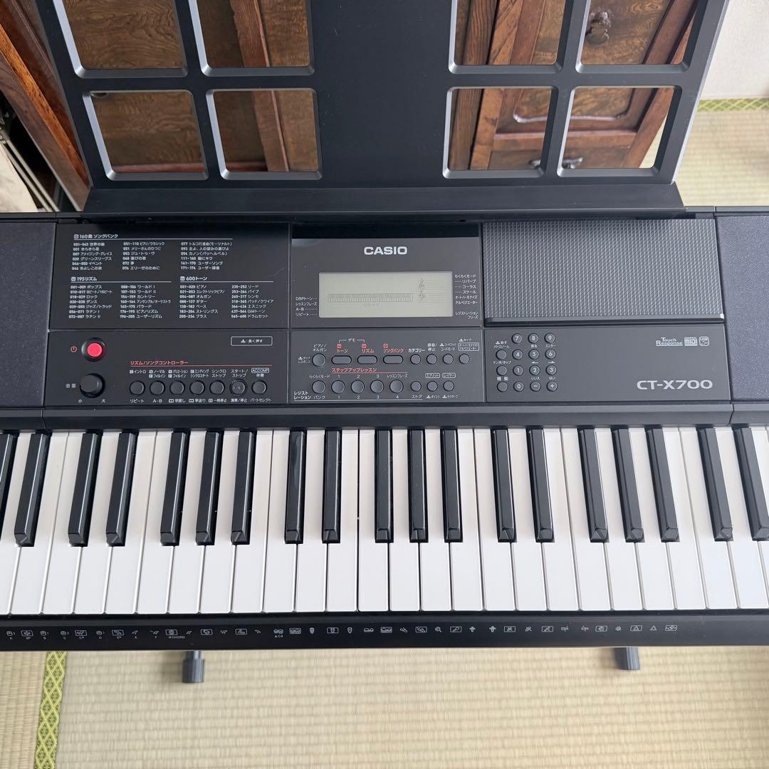 【美品】CASIO CT-X700 電子キーボード アダプタ 譜面立て スタンド