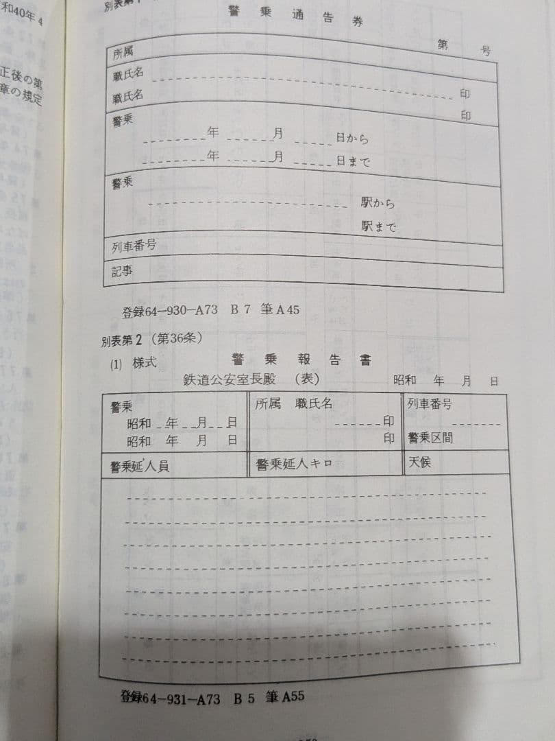 鉄道公安ノート 昭和60年（検索）日本国有鉄道 公安本部 鉄道公安官 鉄道警察