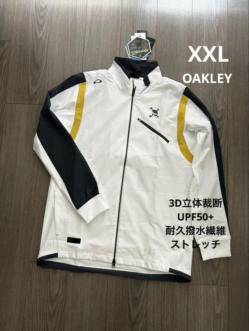 新品 OAKLEY オークリー 立体ゴルフジャケット UPF50 耐久撥水XXL