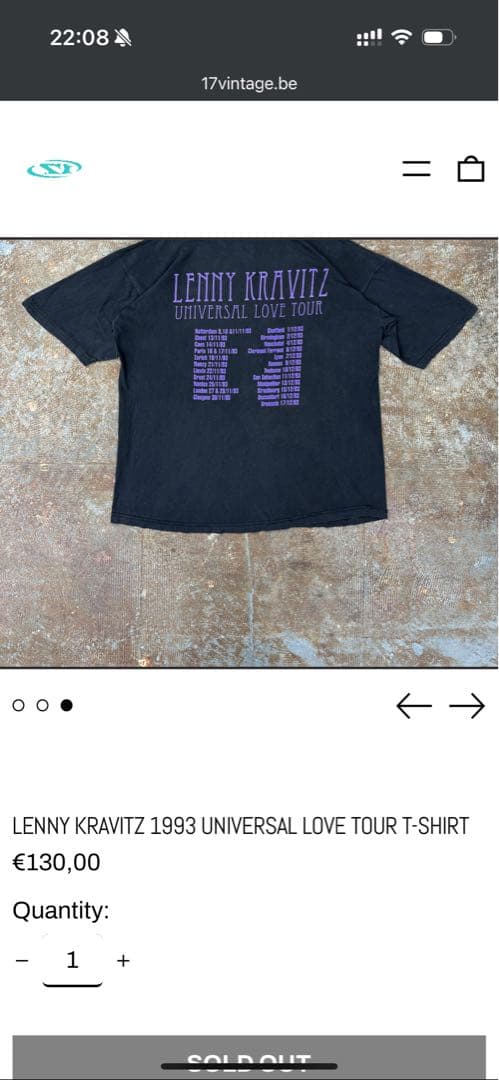 Lenny Kravitz Tシャツ 1993 UNIVERSAL LOVE
