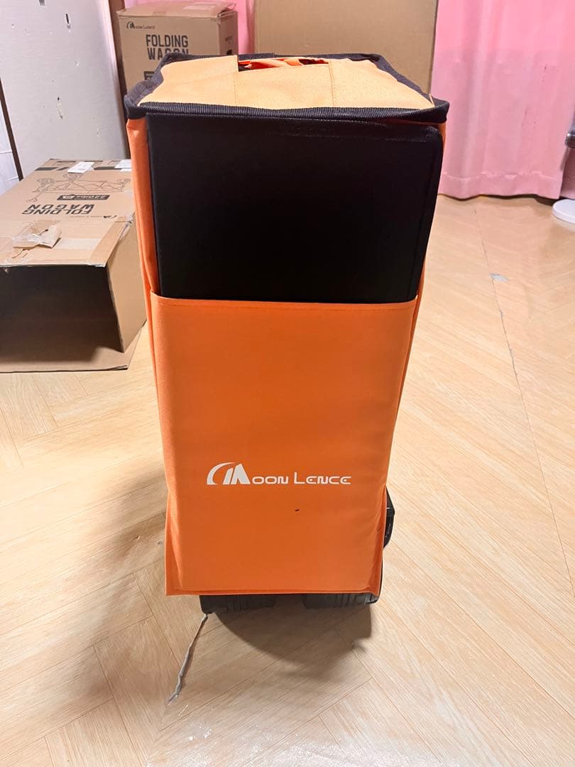 Moon Lence 折りたたみキャリーカート オレンジ156L 新品 未使用