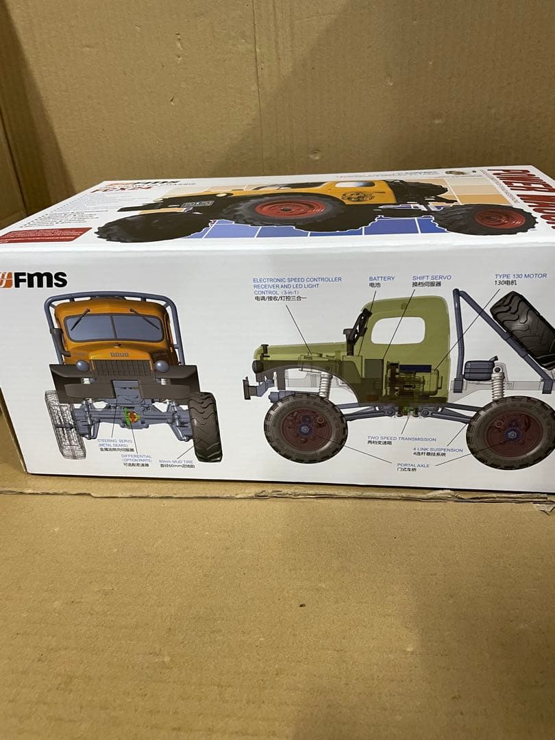 FMS 1/24 リアリスティックRC完成モデル マッド・レーサー 4×4レッド