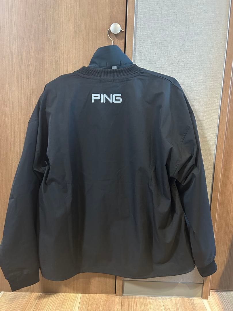 PING ブラック プルオーバー メンズゴルフウェア