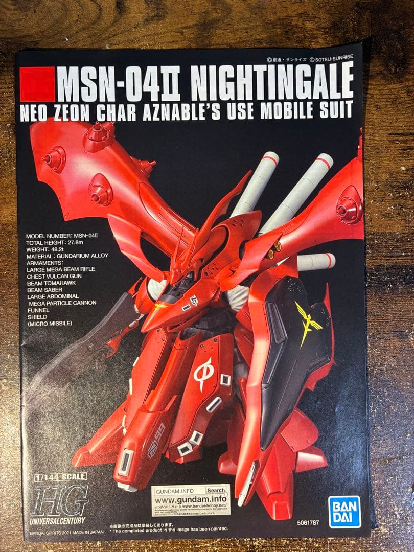 1/144 HGUC ナイチンゲール 逆襲のシャア 完成品