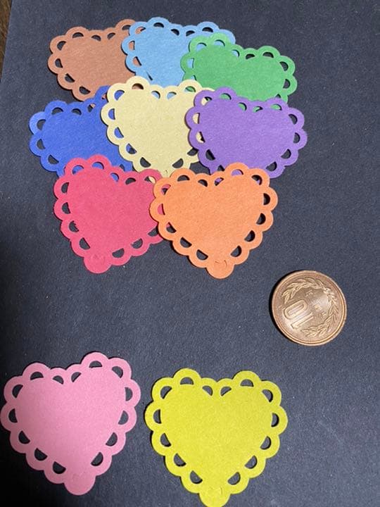 200円☆クラフトパンチ☆ダイカットハート10カラー④