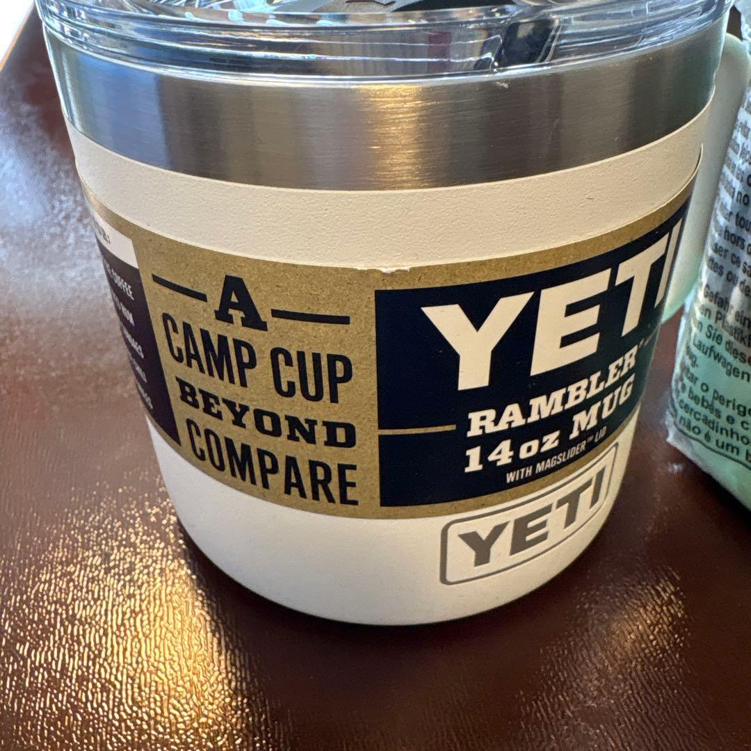 YETI Rambler 14oz Mug ホワイト、グリーン