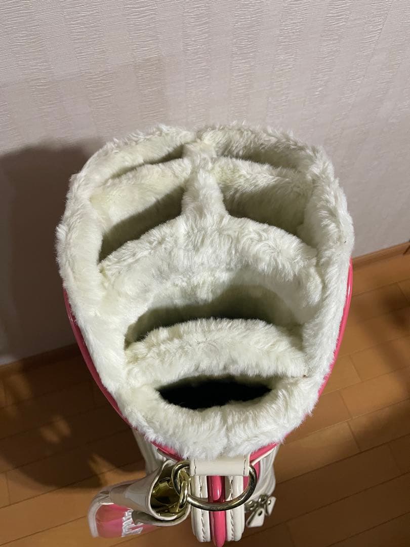 パーリーゲイツ　ピンク✖️アイボリー　キャディバッグ