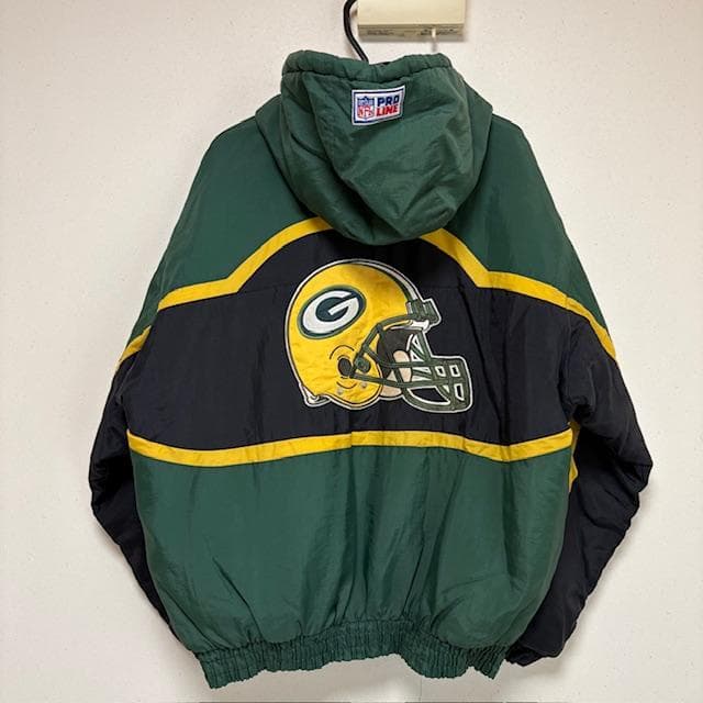 90s★NFL/GREEN BAY PACKERS★中綿入りナイロンJKT★L★