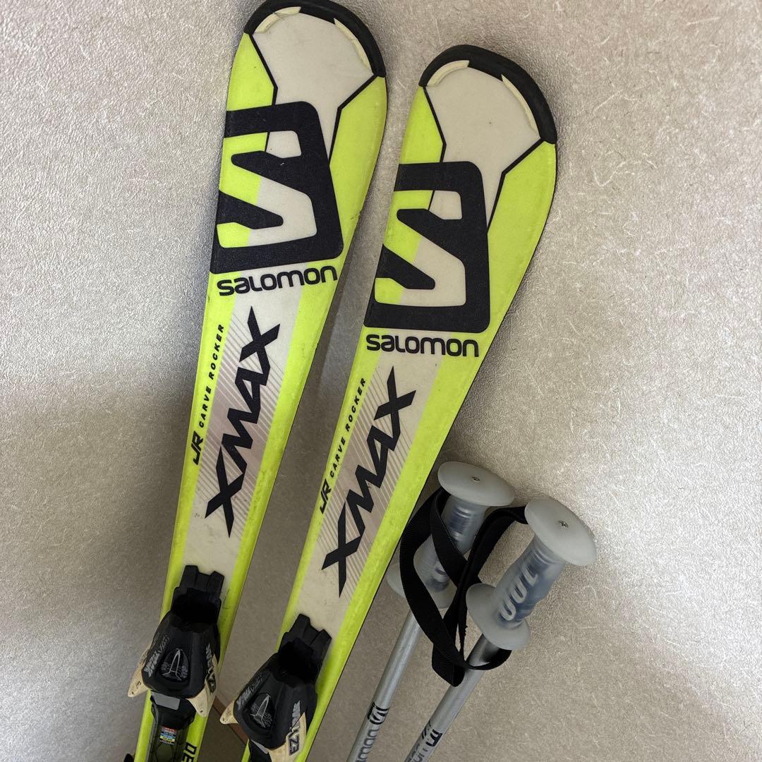 SALOMON サロモン　ジュニアスキー　ポール付き２点セット