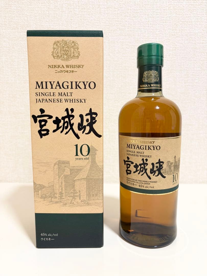 ニッカ シングルモルトウイスキー 宮城峡 10年 700ml 箱付き