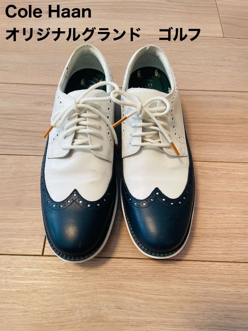 COLE HAAN ゴルフシューズ ホワイト/ネイビー