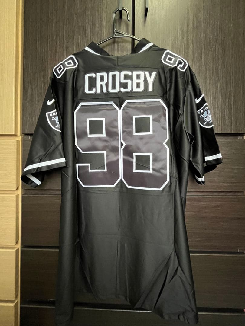RAIDERS CROSBY 98番 ブラック ウニフォーム XL